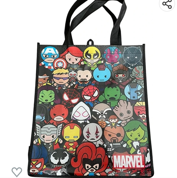 Marvel | Bags | Marvel Avengers Cartoon Collectible Large Reusable Tote Bag | Poshmark